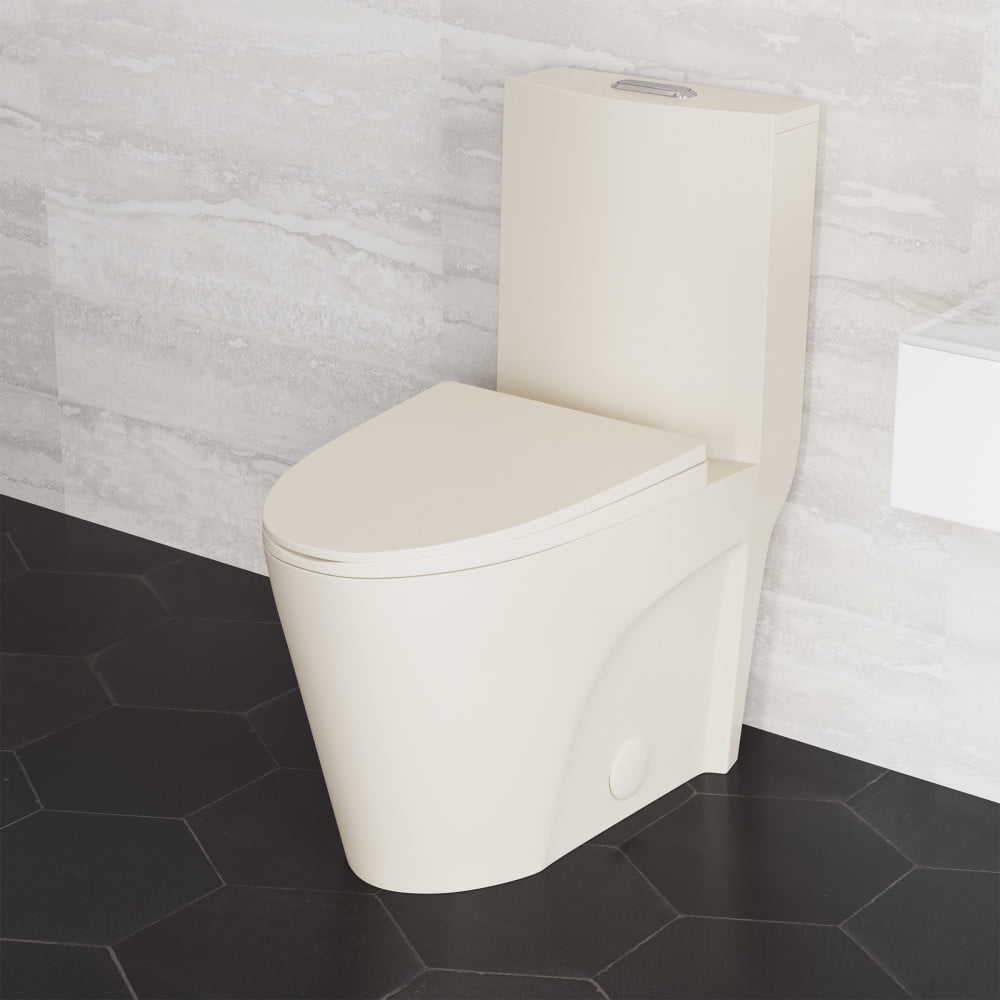 St. Tropez Elongated Toilet, Dual Vortex Flush 1.1/1.6 gpf, Ceramic ...
