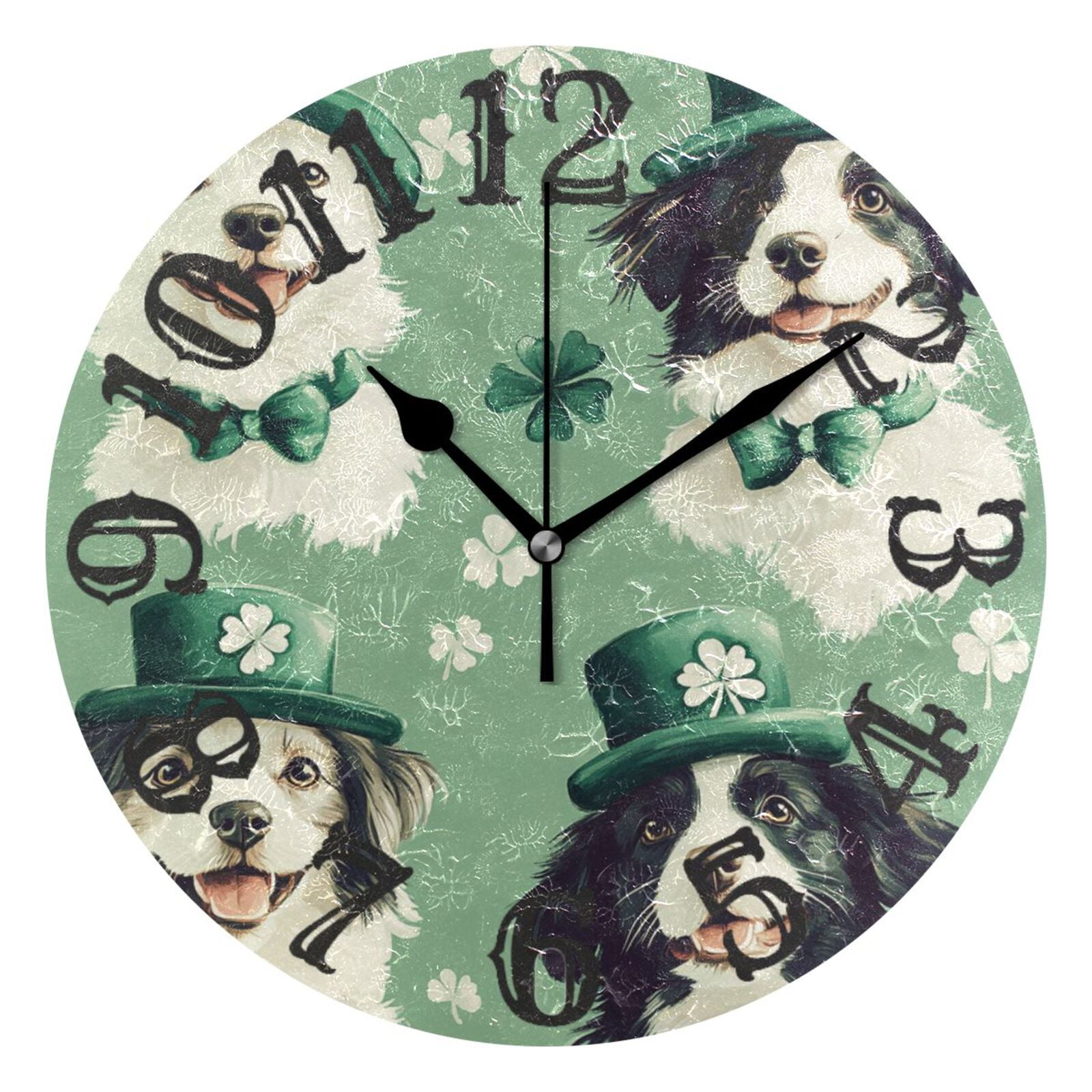 St Wall Clock 10 inch Non-Ticking Easy to Read Decorative Clocks for ...