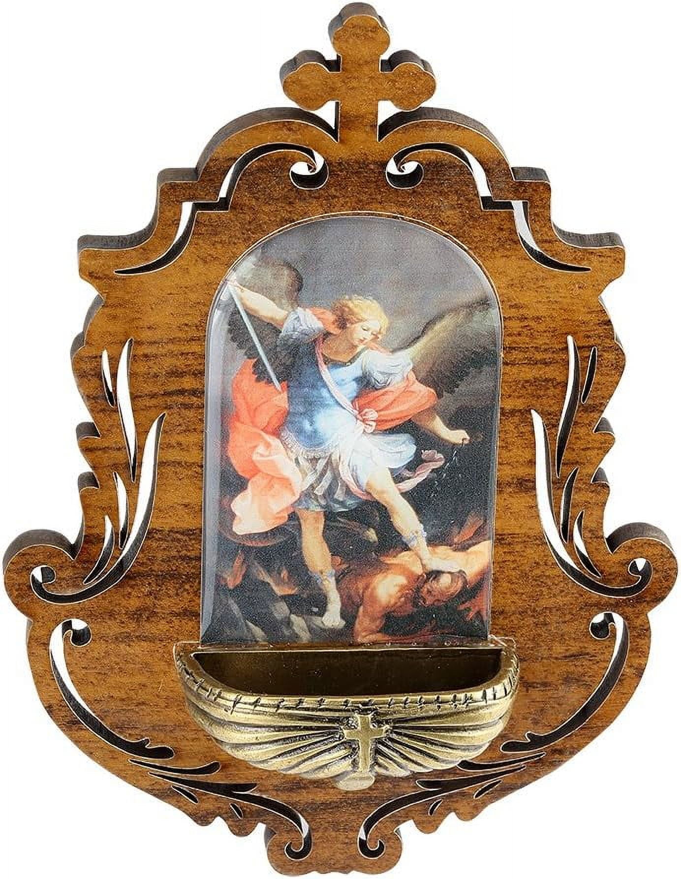 St Wooden Holy Water Wall Font Made in Brazil - Walmart.com