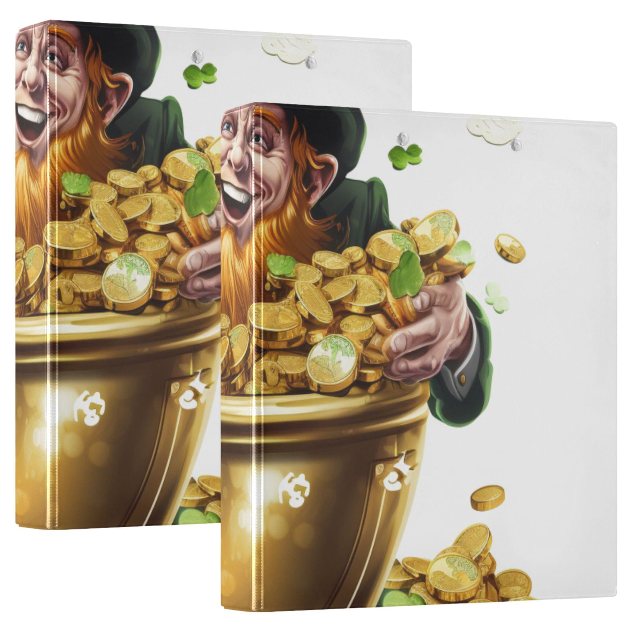 St-patrick's Day Golds Man 3 Ring Binders 1.5 inch Hardcover File ...