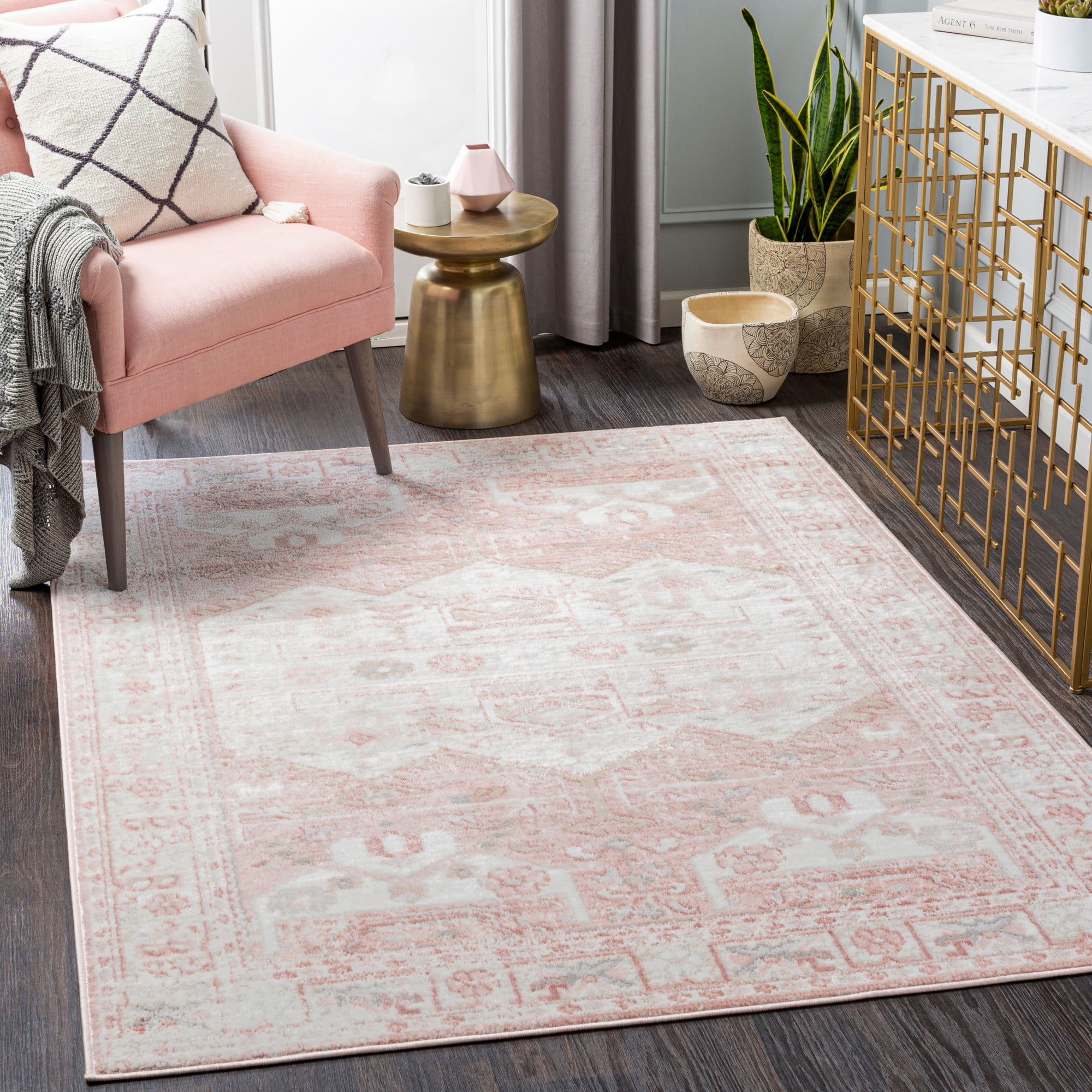 St tropez Rose 9' x 12' Traditional Rectangle Area Rug - Walmart ...