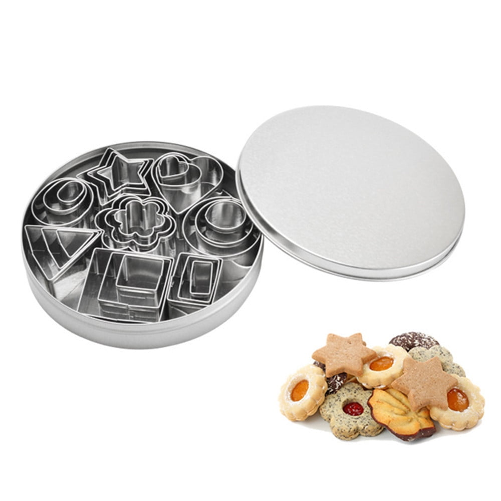 StSilkitty 24 Pcs Stainless Steel Cake Cutter DIY Baking Tool,Silver ...