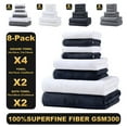 StSilkitty 8-Piece Towel Set 2 Bath Towels 2 Hand Towels 4 Washcloths ...