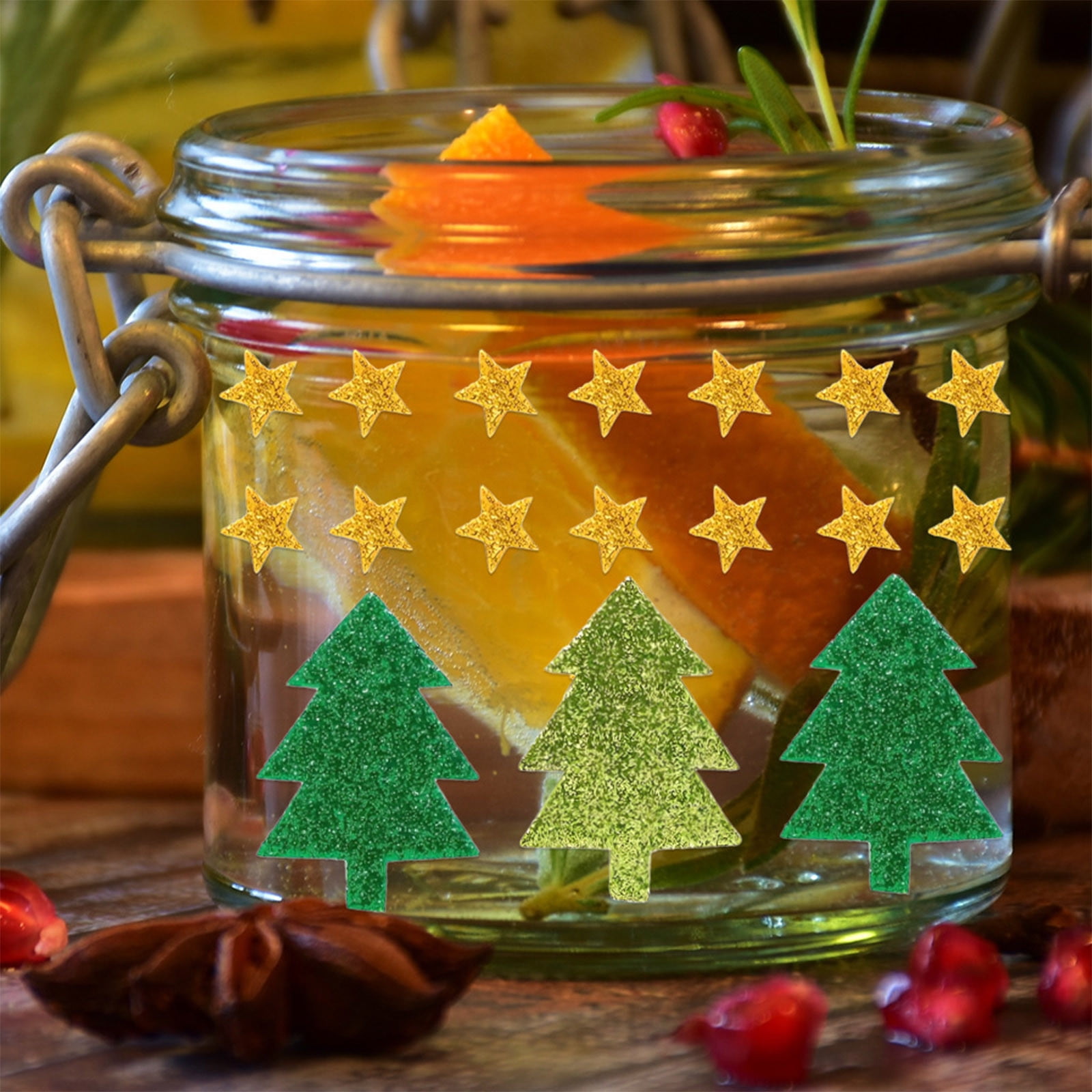 StSilkitty Christmas Lasers Christmas Tree and Star Stickers - Walmart.com