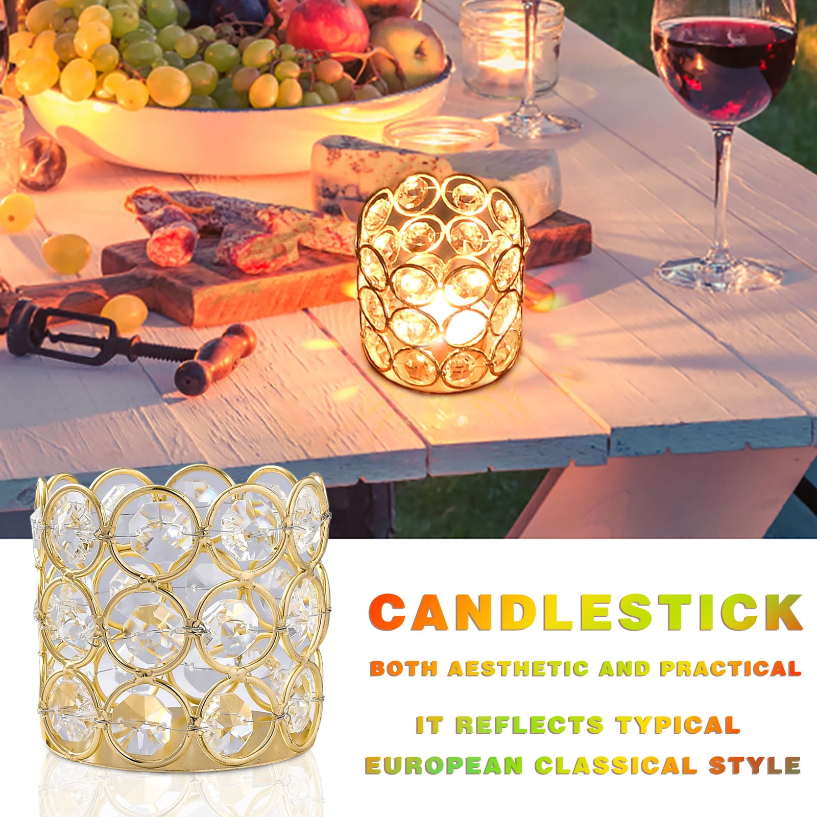 StSilkitty Cylindrical Candlestick Wedding Christmas Bar Ktv Lampstand ...