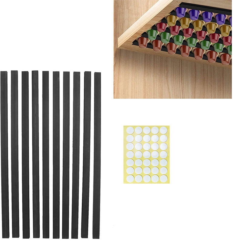 StSilkitty DIY Adhesive Wall Mount Coffee Pod Storage,Easy Access Under ...