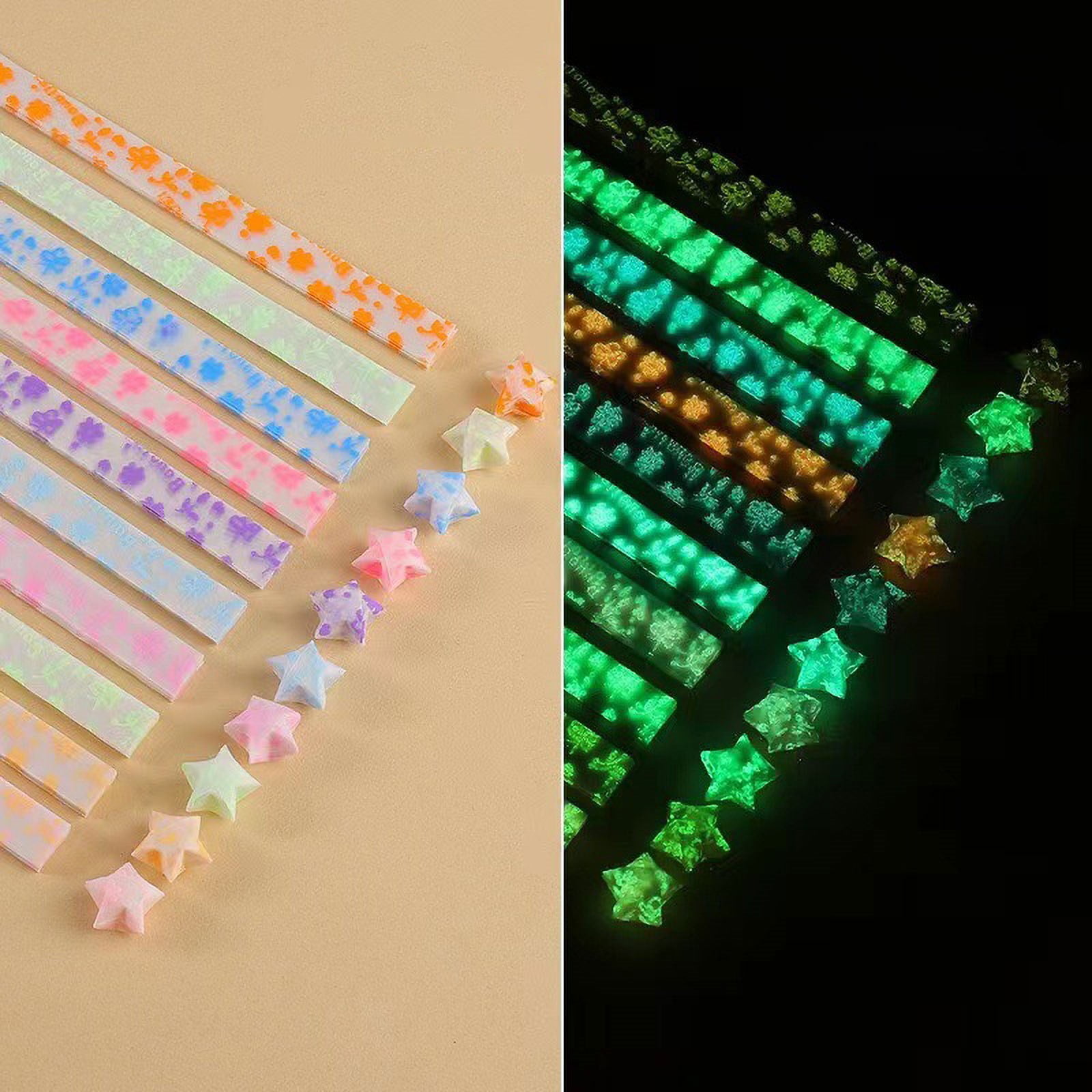 StSilkitty DIY Luminous Luck Star Paper Strips for Arts,Crafts,and ...