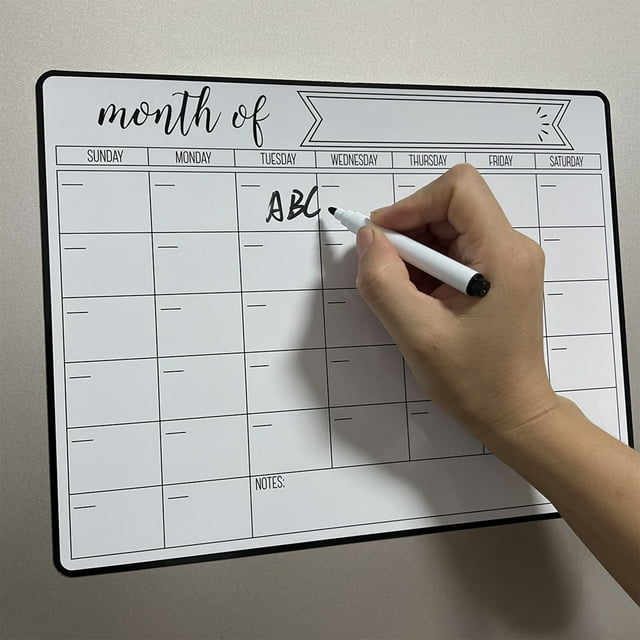 StSilkitty Erasable Magnetic Fridge Message Board with Weekly Planner ...