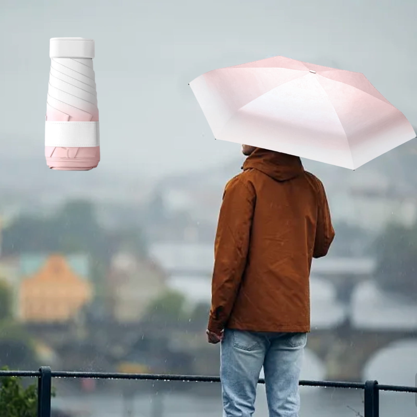 StSilkitty Gradient Umbrella with Titanium Coating for Sun and Rain ...