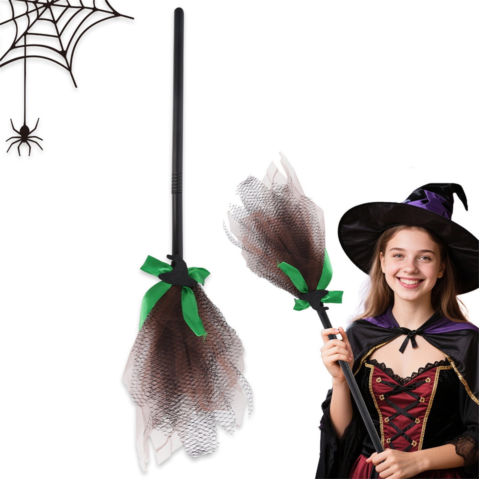 StSilkitty Halloween Witch Broomstick Costume Prop for Party Dance ...