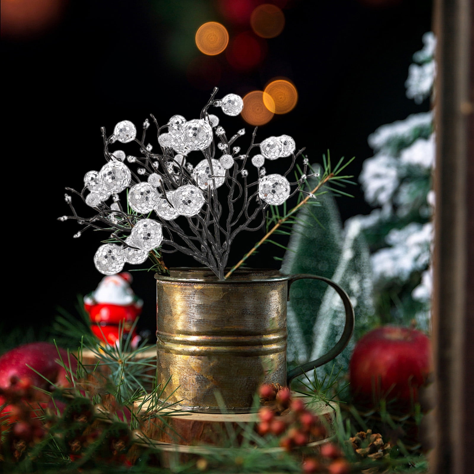 StSilkitty Handwoven Rattan Christmas Branches with Elegant Natural ...