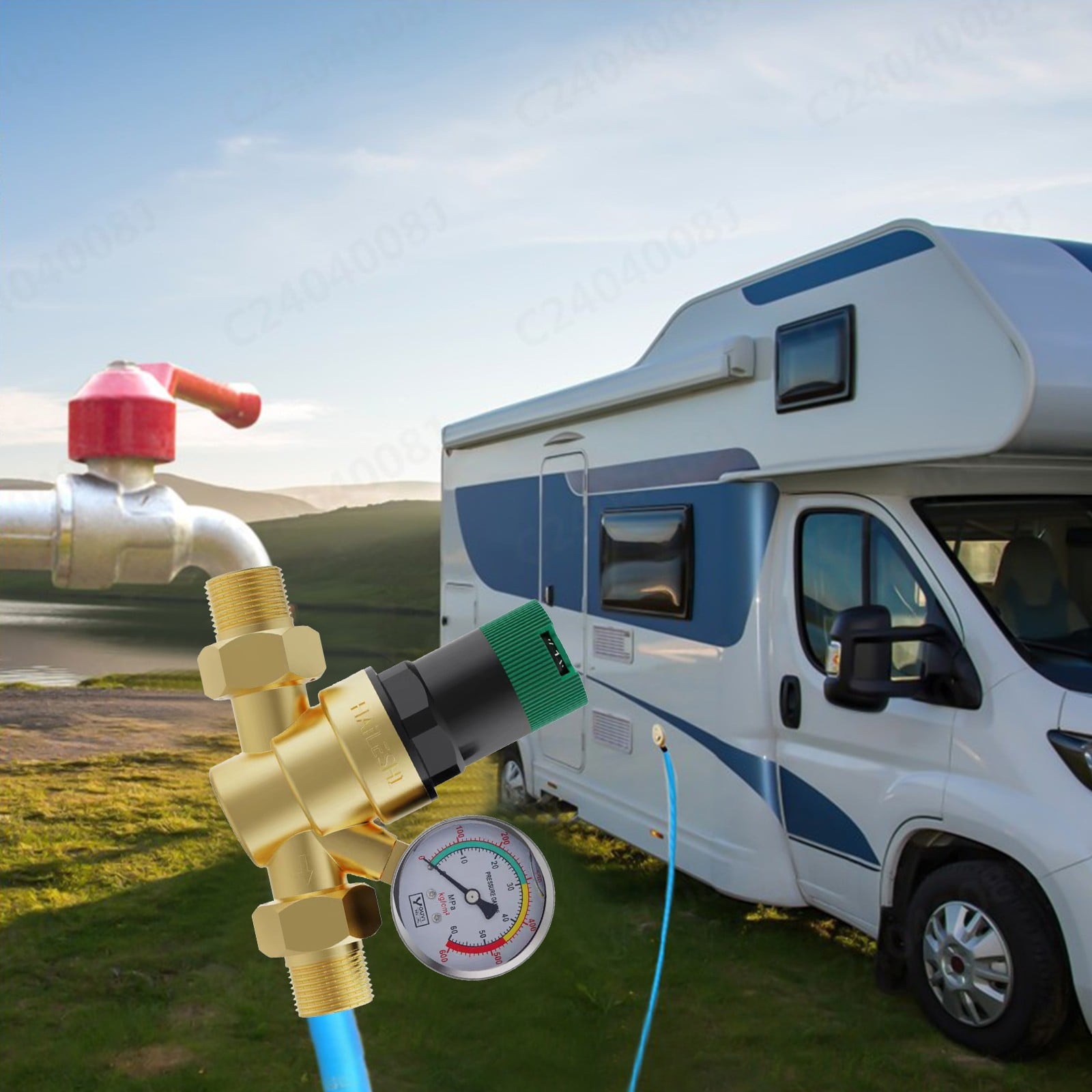StSilkitty High Efficiency RV Water Pressure Regulator Adjustable for ...