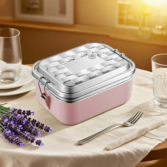 StSilkitty Leak Proof Stainless Steel Lunch Box with Compartments for ...