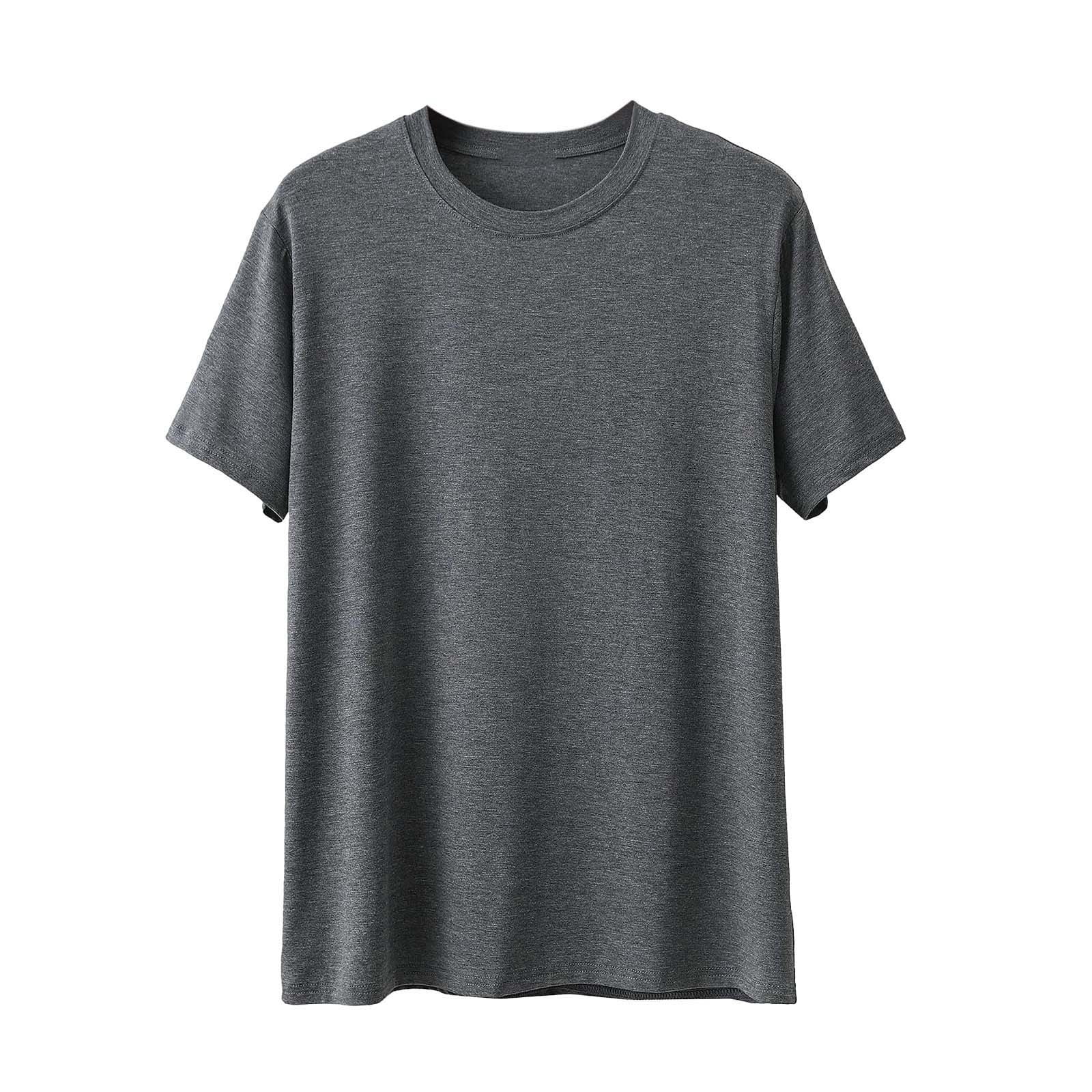 StSilkitty Men's Short Sleeve Pajamas T-Shirts Lounge Round Neck ...