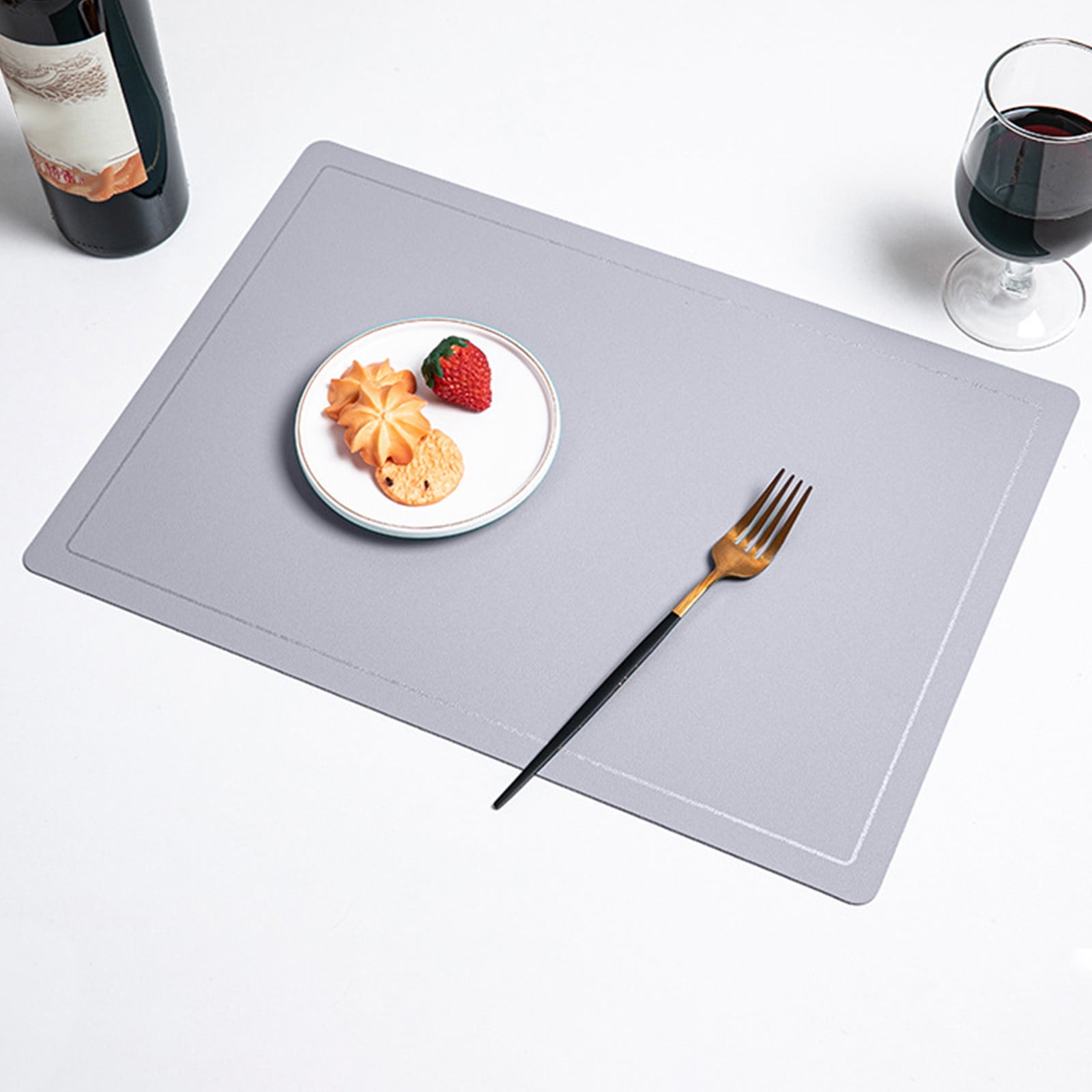 StSilkitty Modern Double Sided Leather Table Runner Placemat Stylish ...