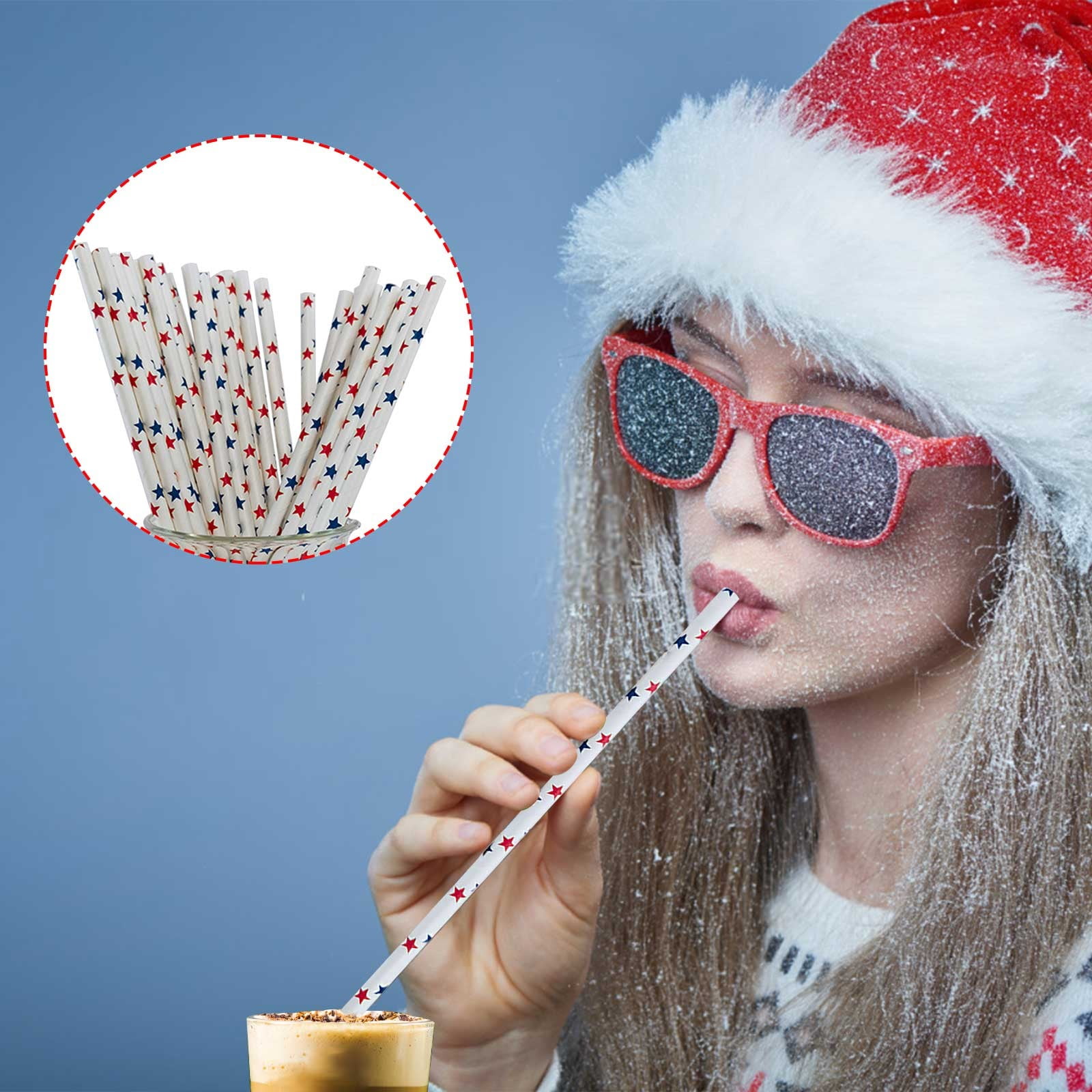 StSilkitty Stable Disposable Straws for Parties and Events,Thick Paper ...