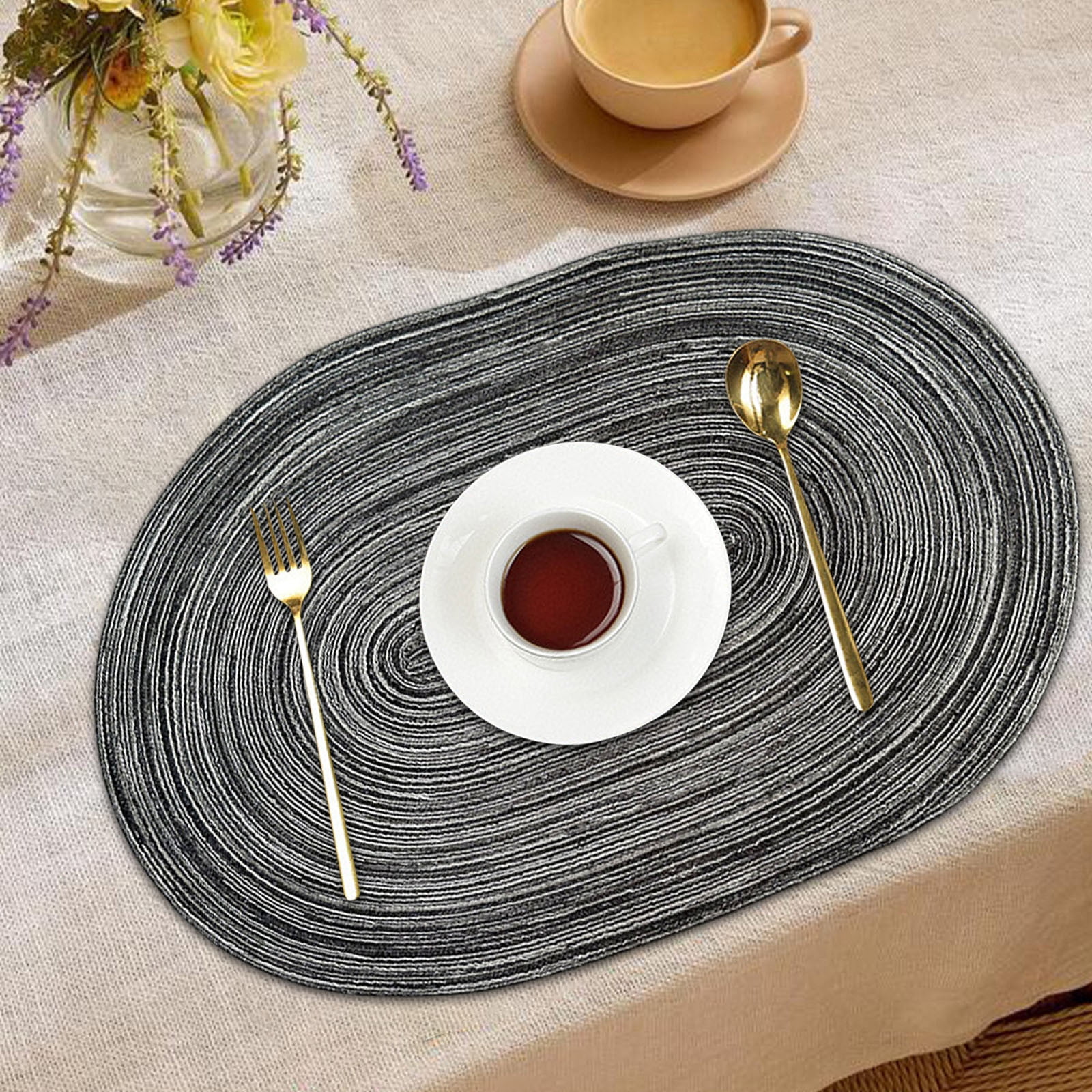 StSilkitty Stable Polyester Woven Placemats Insulation Mats for Home ...