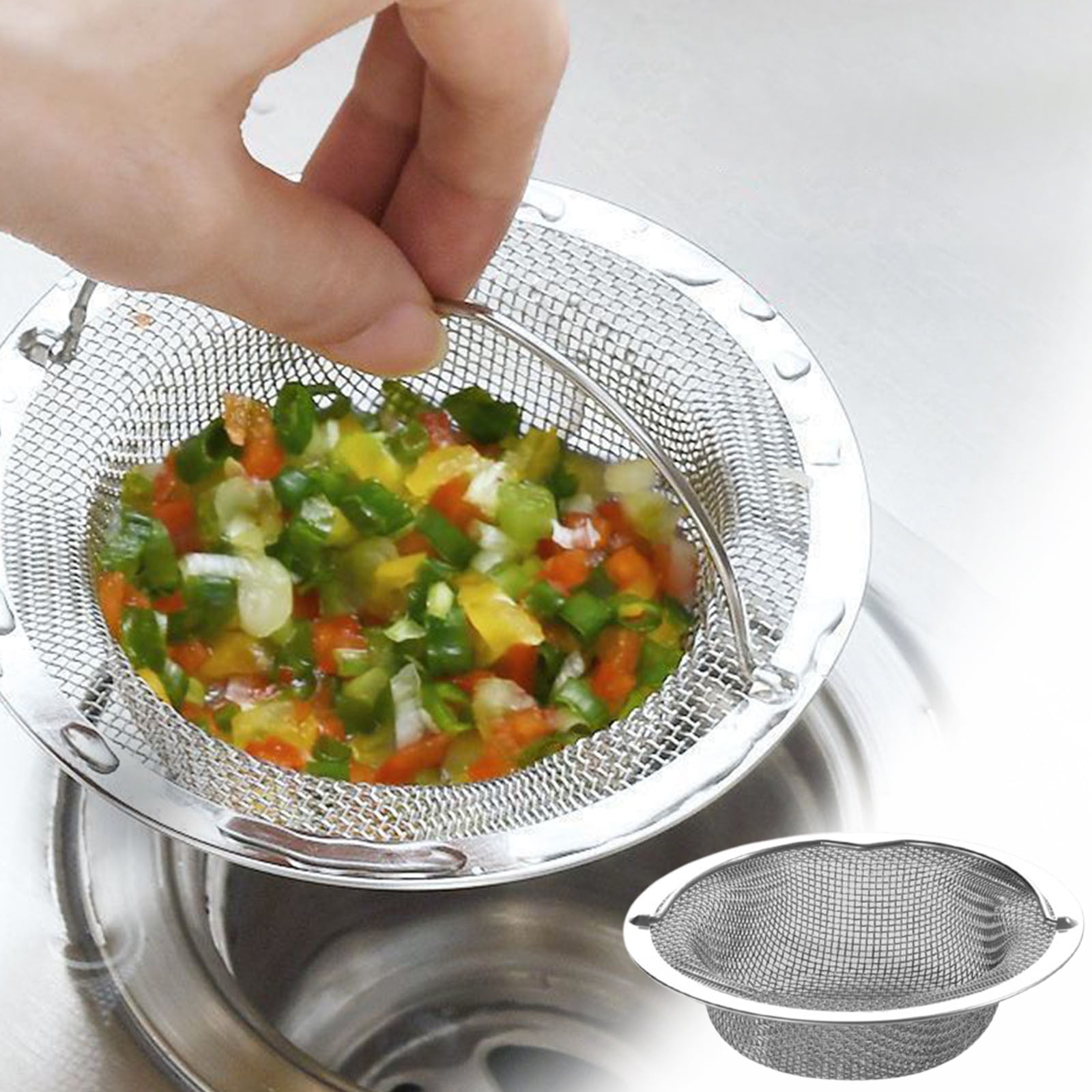 StSilkitty Stainless Steel Kitchen and Bathroom Sink Strainer Mesh ...