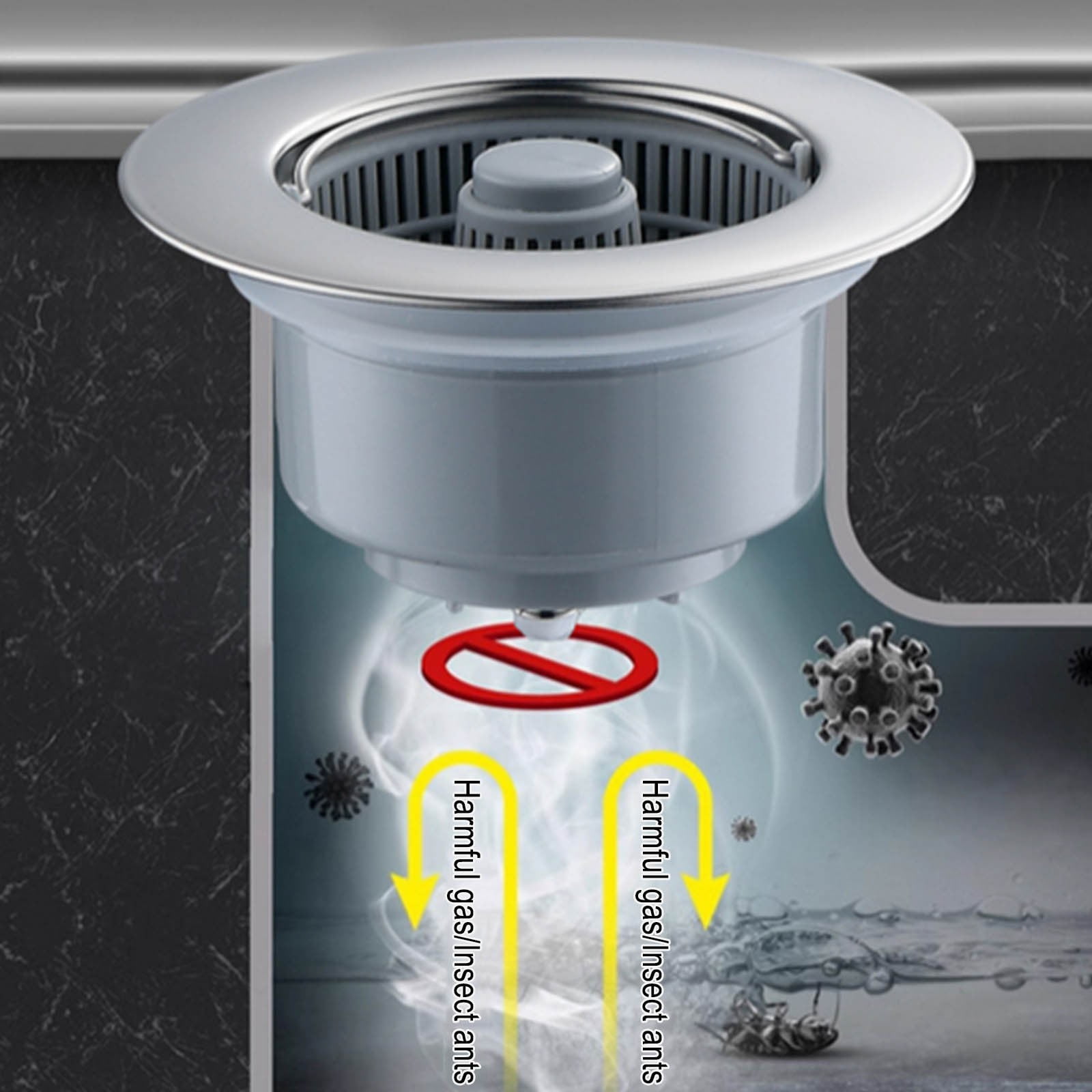 StSilkitty Stainless Steel Kitchen Sink Filter Screen with Bounce Core ...
