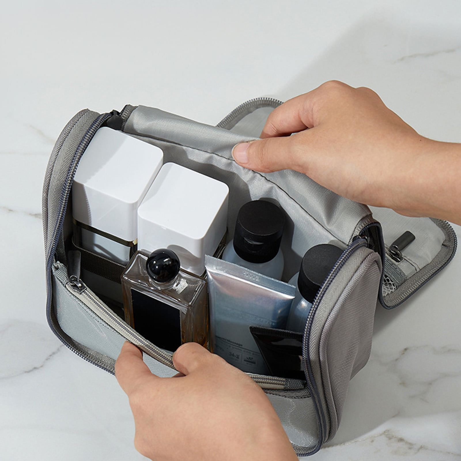 StSilkitty Stylish Flip Top Travel Toiletry Bag with Multiple ...