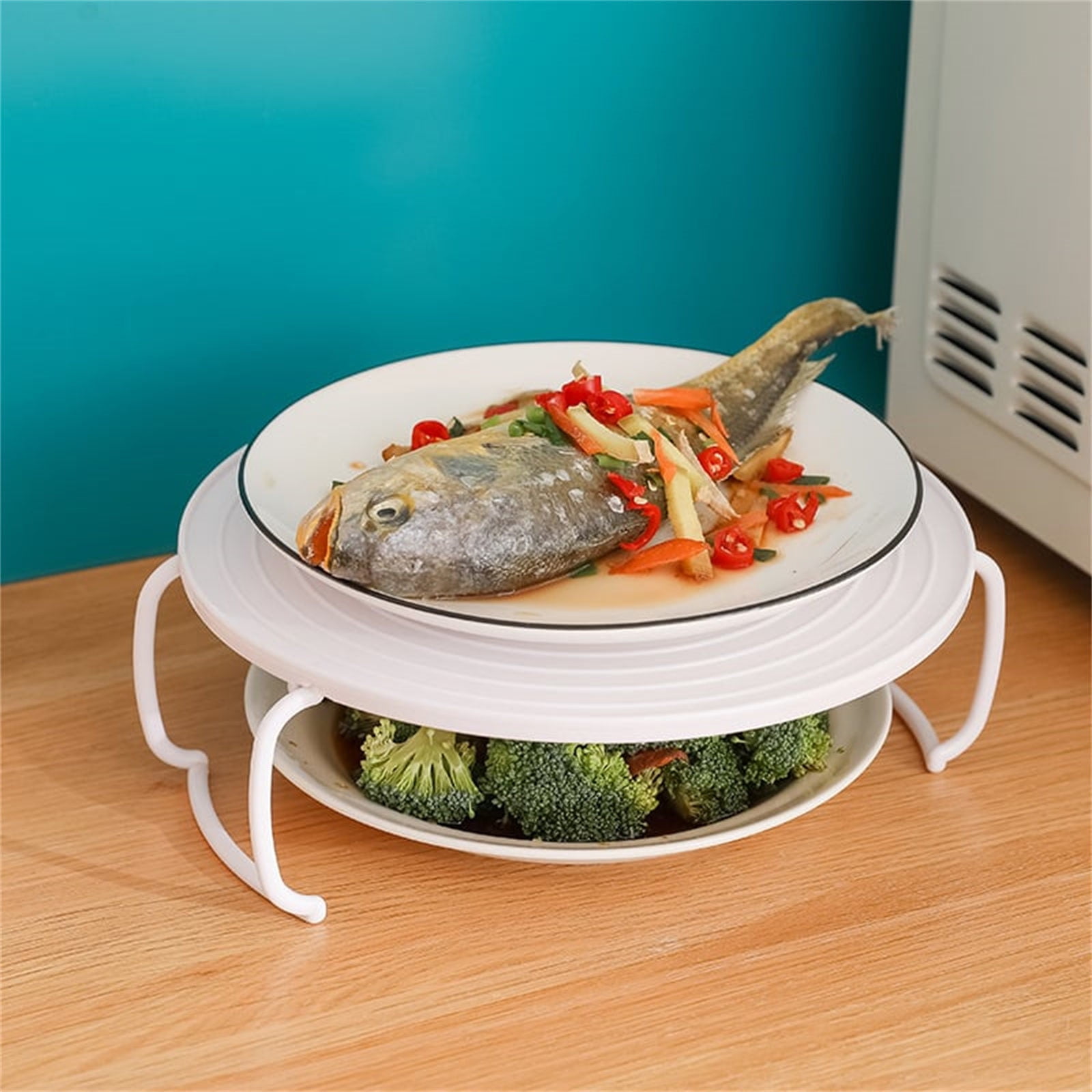 StSilkitty Versatile Microwave Oven Steaming Rack Tray for Cooking ...