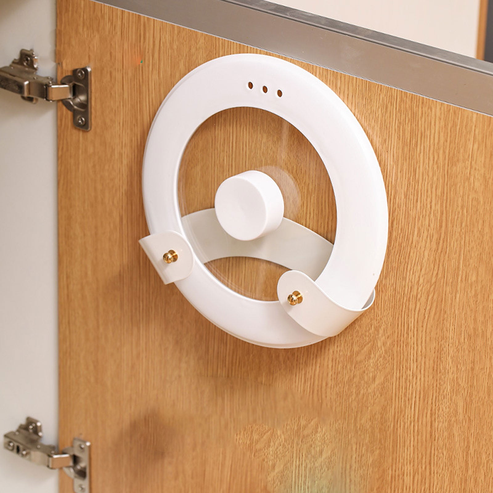 StSilkitty Wall Mounted No Drill Kitchen Storage Rack for Pot Lids and ...