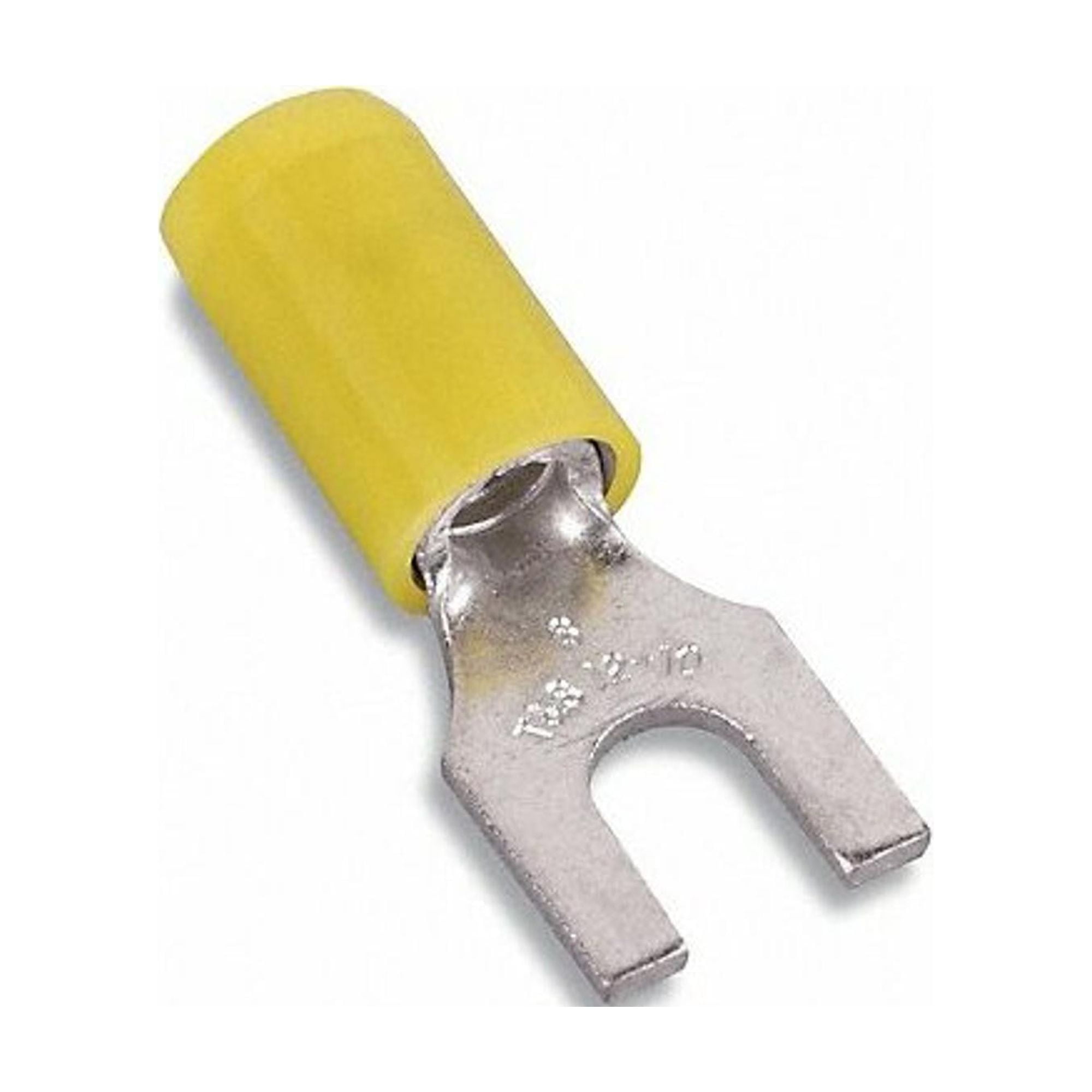 Sta-Kon Fork Terminal,Tin,Copper,Yellow,PK50 10RC-8F - Walmart.com