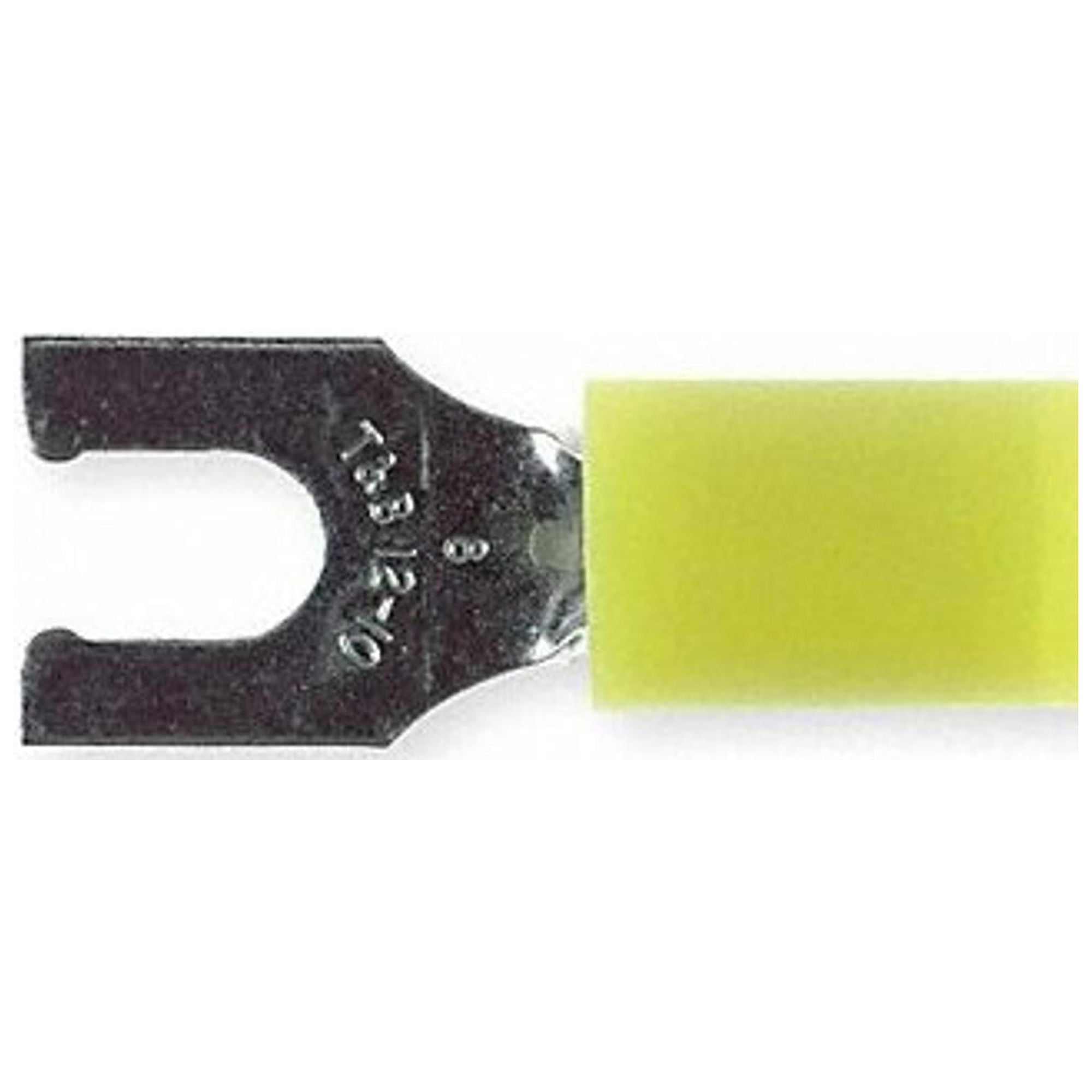 Sta-Kon Fork Terminal,Tin,Copper,Yellow,PK50 RC10-14FL - Walmart.com