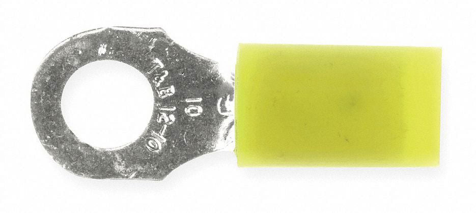 Sta-Kon Ring Terminal,Yellow,12 AWG,10 AWG,PK50 RC10-10 - Walmart.com