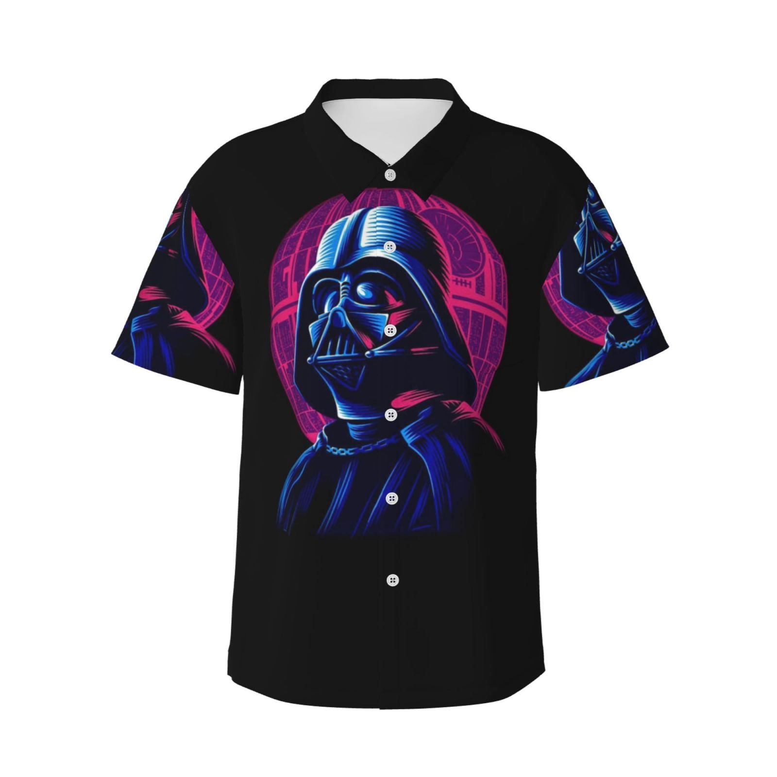 Sta-R War 3d Print Casual Button Down Short Sleeve Cuba Collar Shirt ...