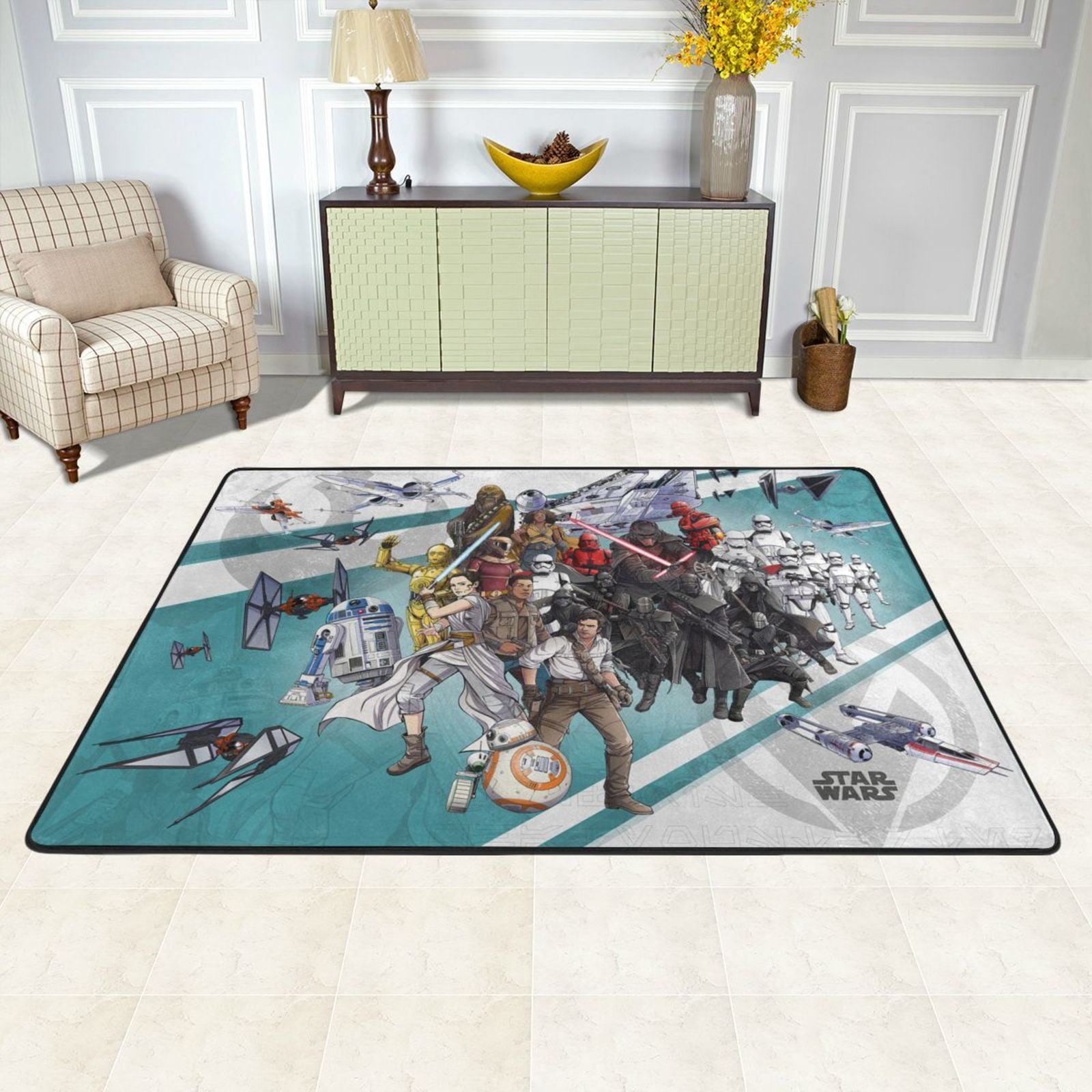 Sta-R War Area Rugs Carpet Flannel Soft Anti-Slip Rug For Bedroom ...