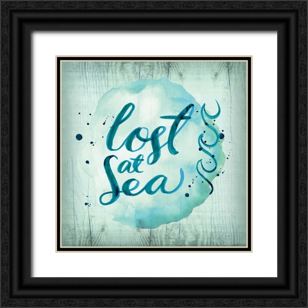 Sta Teresa, Ashley 26x26 Black Ornate Wood Framed with Double Matting ...