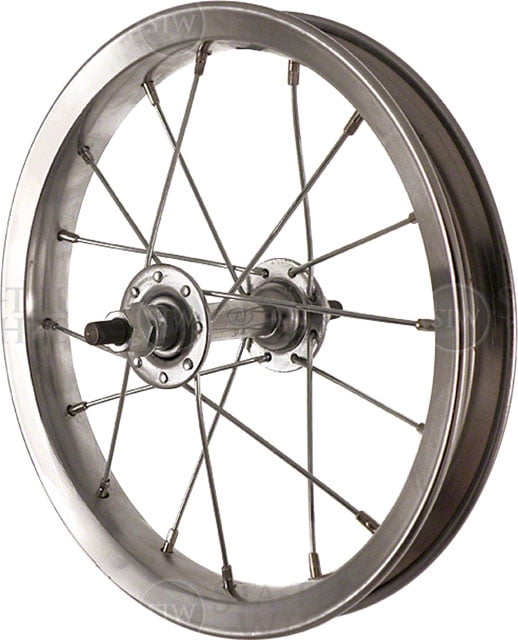 Sta-Tru Front Wheel 12 Silver Steel Rim Solid Axle and 20 Spokes ...