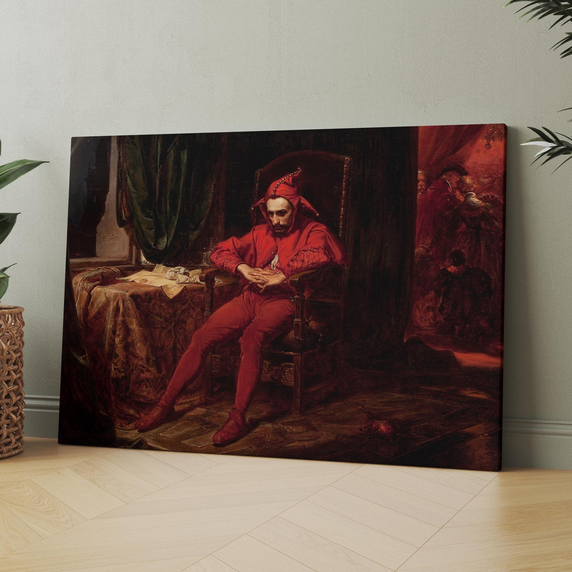 Stańczyk - The Sad Jester by Jan Matejko Canvas Wall Art Print ...