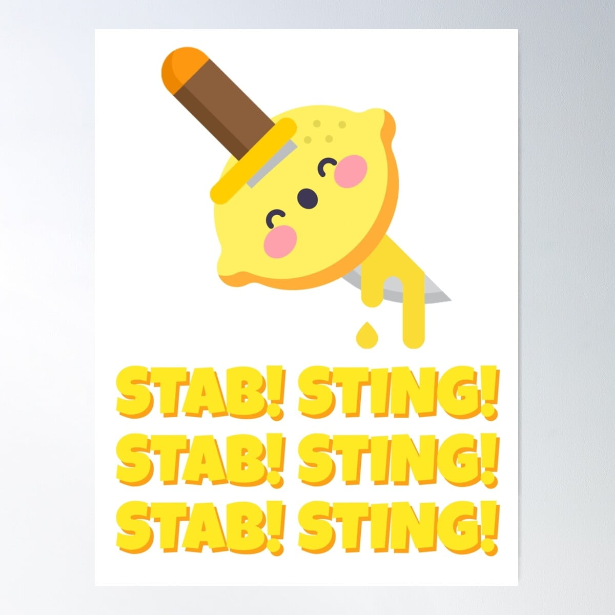 Stab And Sting! Lemon And Knife Louise Belcher Poster Wall Art, Modern ...