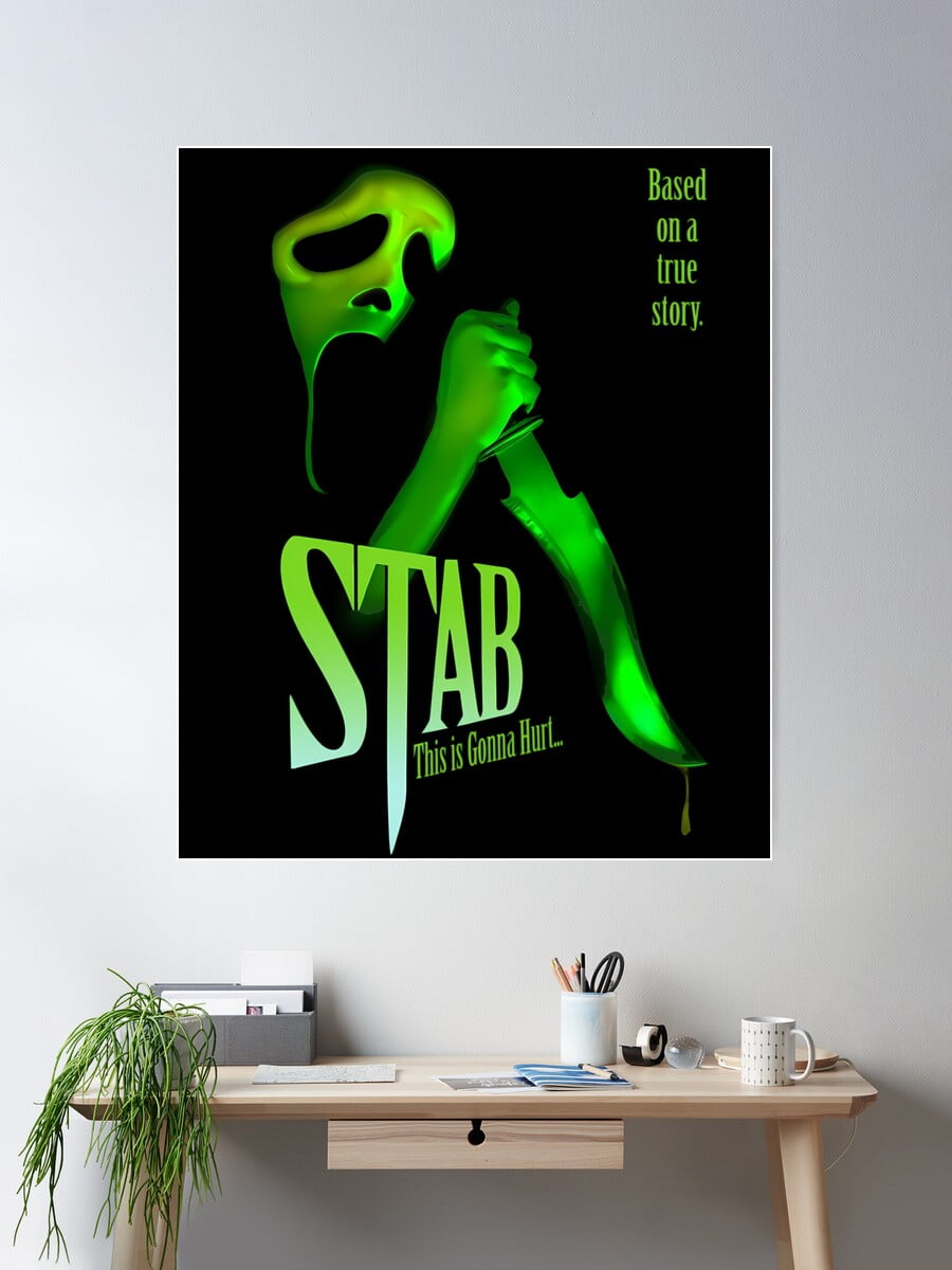 Stab (From The Scream Movie) Poster Wall Art, Modern Wall Decor For Living Room Bedroom, 12x18 ...