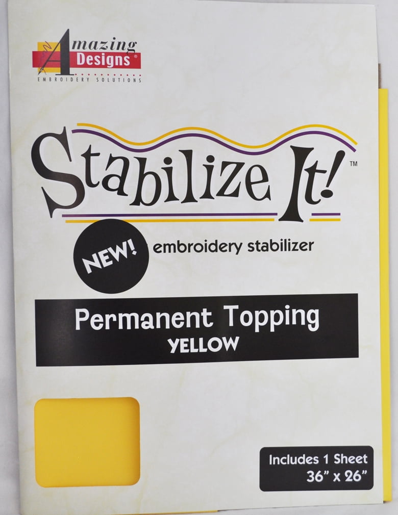 Stabalize It Embroidery Stabalizer. Permanent Topping Yellow - Walmart.com