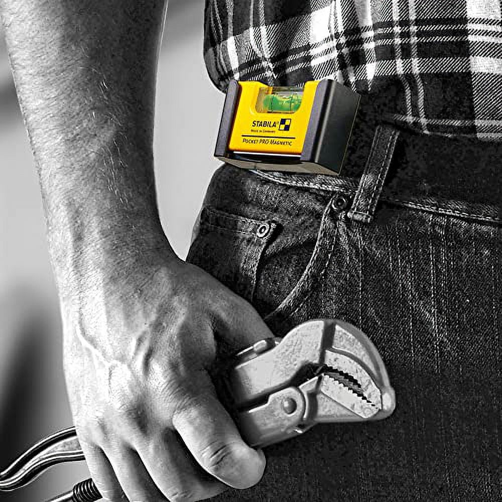 Stabila 11901 Magnetic Pocket Level PRO with Holster Yellow - Walmart.com