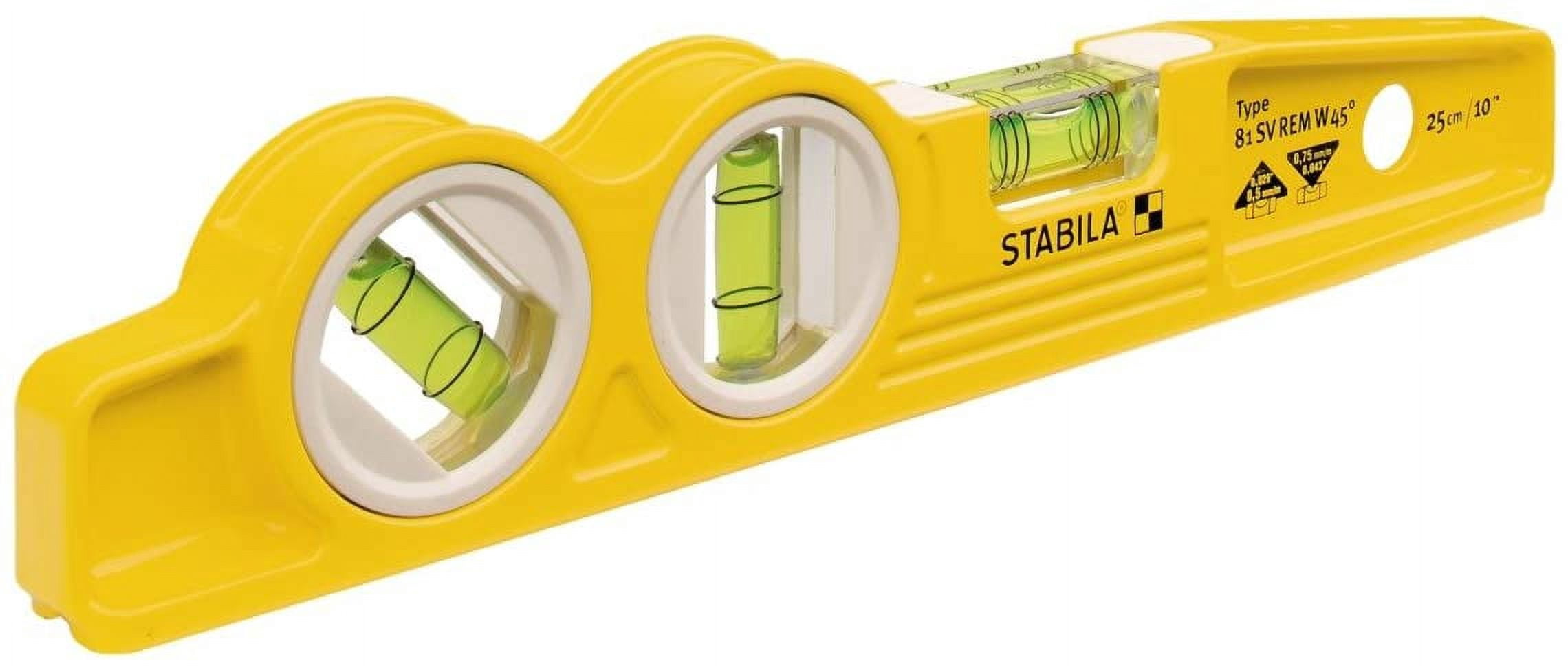 Stabila 25245 - Die Cast Magnetic Torpedo with 45 degree vial and V ...