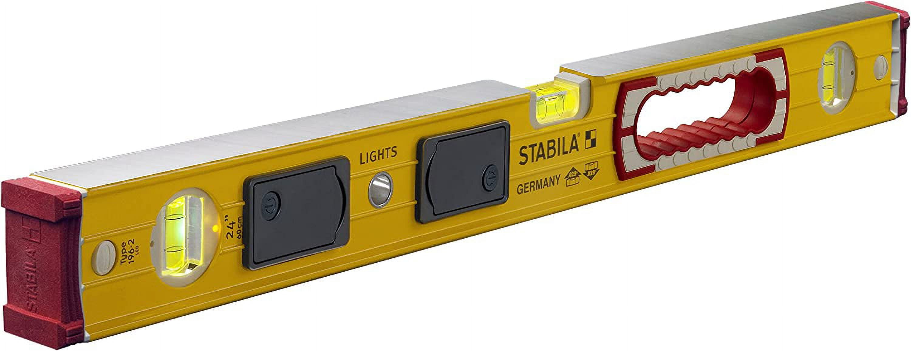 Stabila 39324 196 LED"The Lights" Level Kit, a 24" Level with Two ...