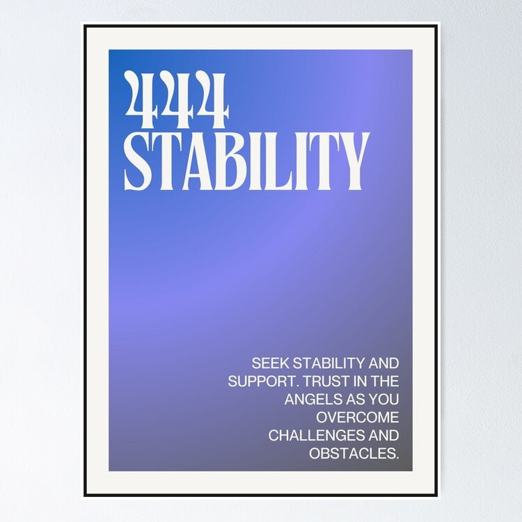Stability Angelic Guidance - Inspirational Quote Art UNFRAMED Poster ...
