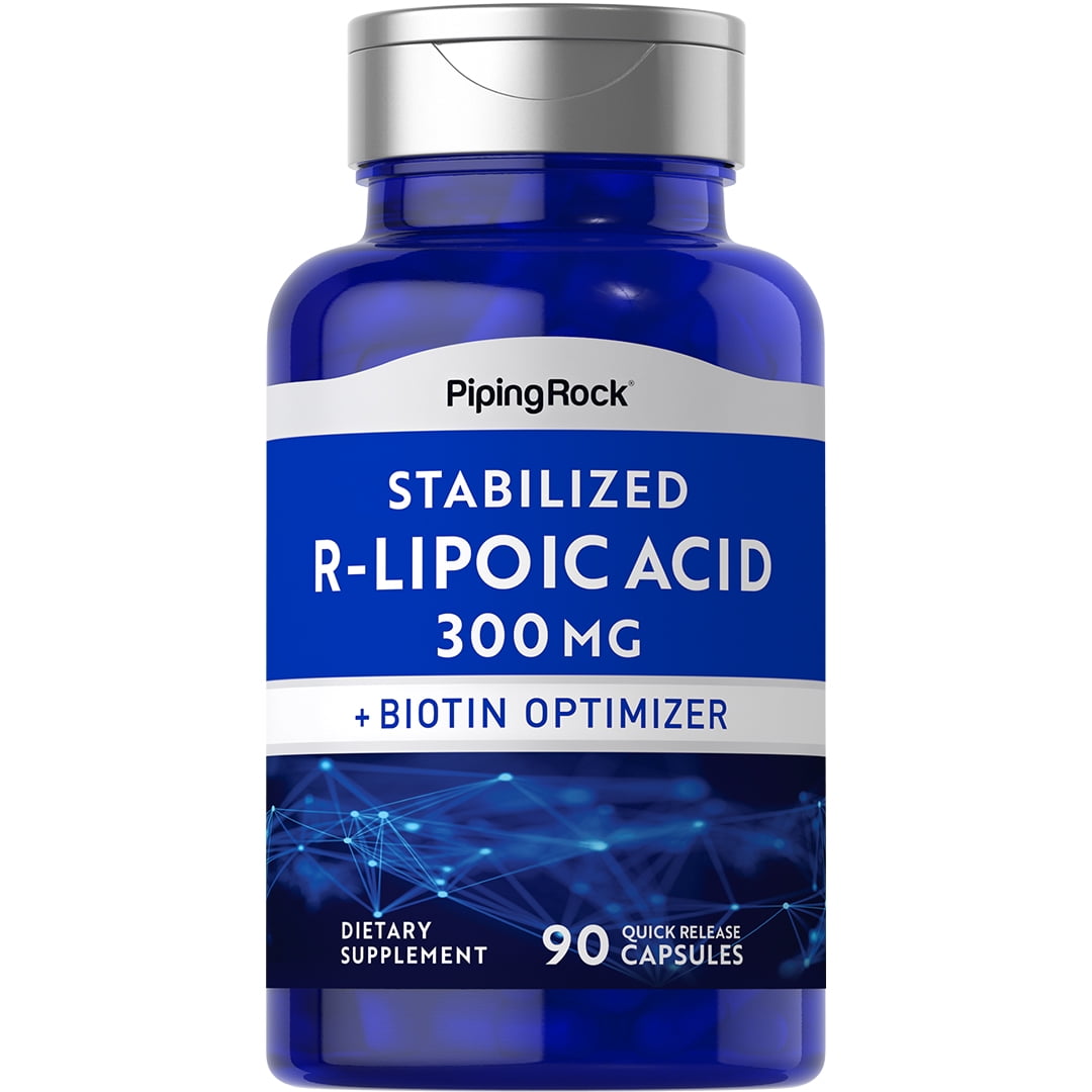 Piping Rock Stabilized R Lipoic Acid 300mg - Alpha Antioxidant with ...