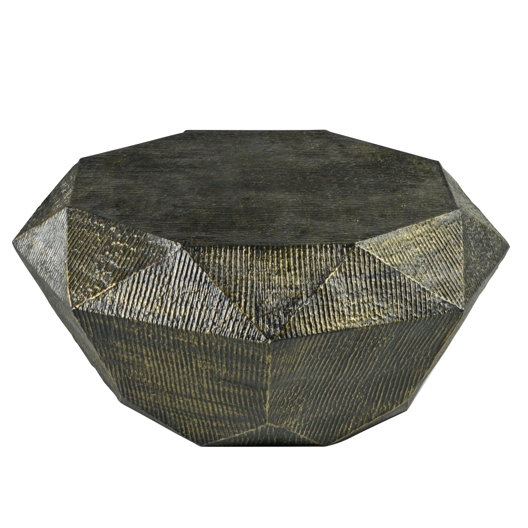 Stable Gold Octagon Cocktail Table, Hand-stamped Iron Crafted Object ...