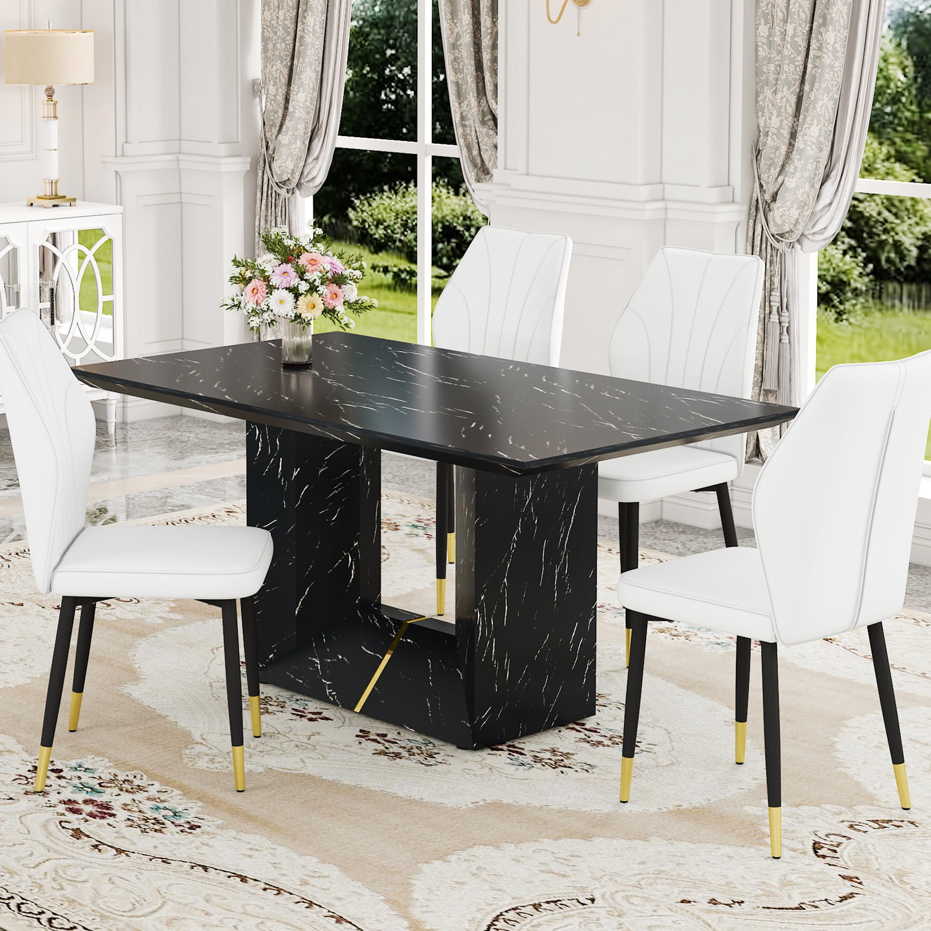 Stable Square O - Shaped Legs + Anti - Slip Bottom Design - Any Dining ...
