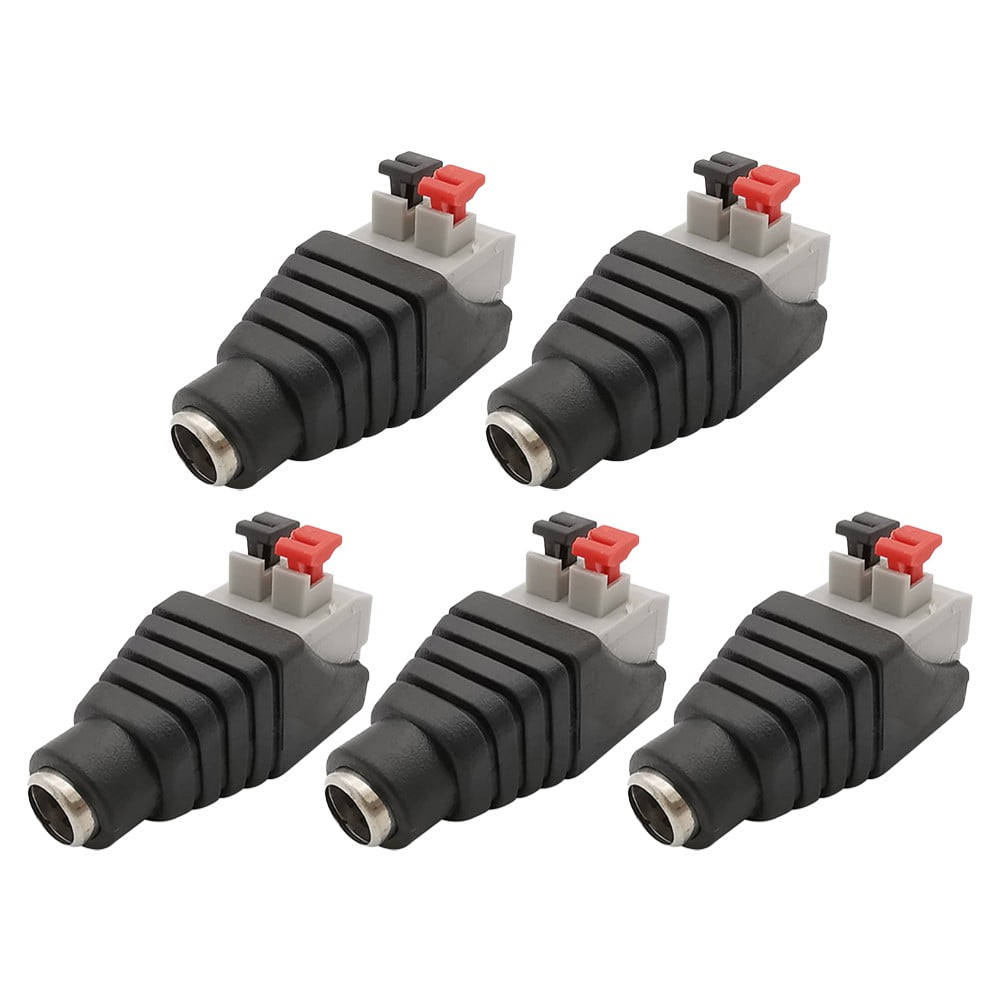 Stable and Reliable DC Male Female Wire Connector 5 5x2 1mm DC Power Plug Adapter No Screws for ...
