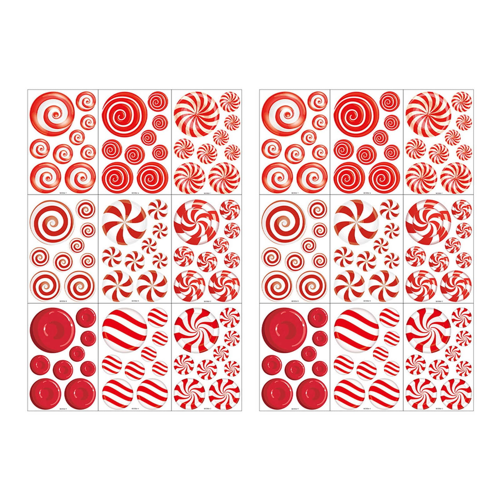 Stabler Photo Christmas Window Clings Candy Window Decals Oil Painting ...