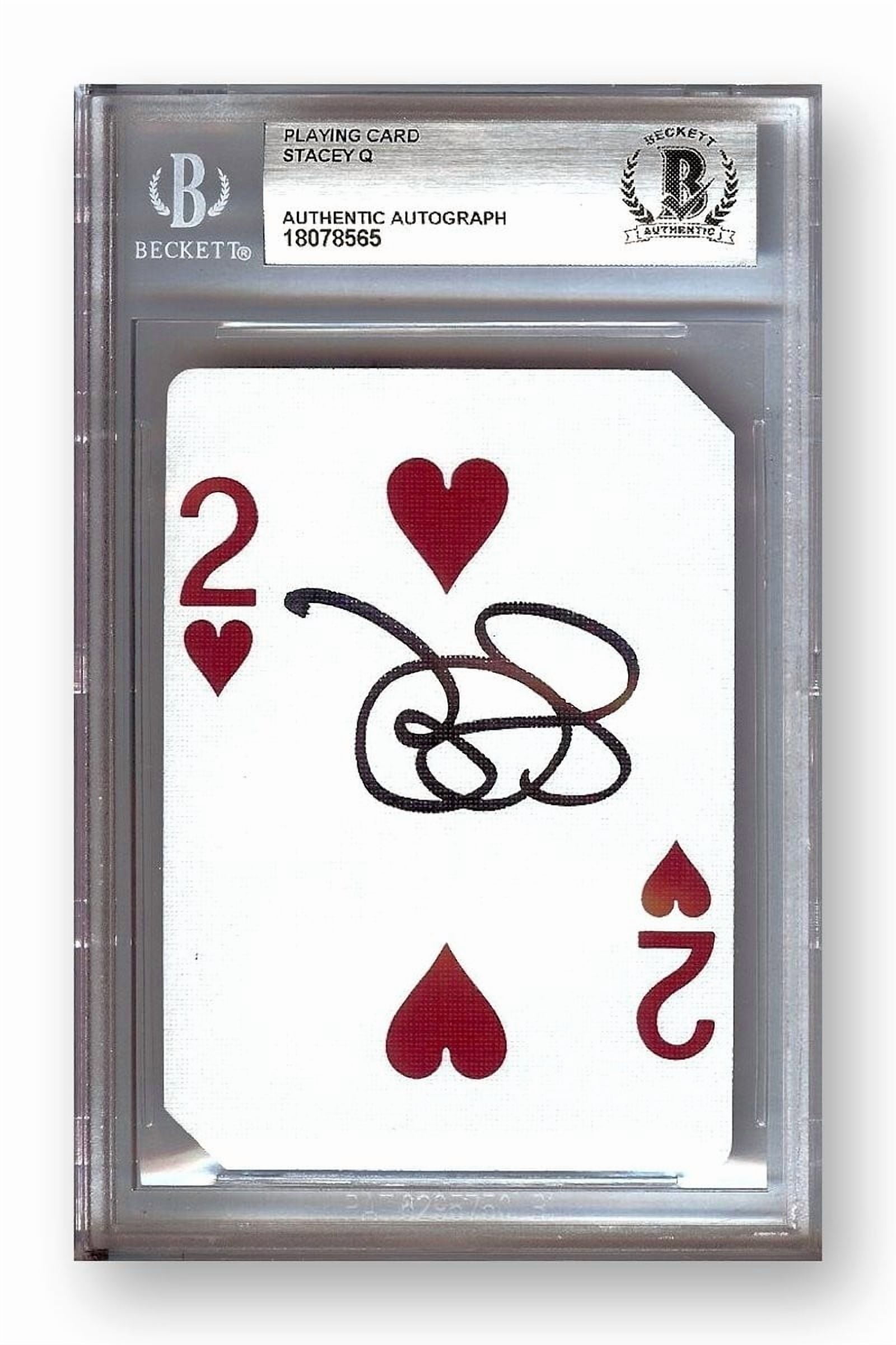Stacey Q Signed Autographed Playing Card Two of Hearts Singer BAS 8565 ...