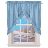 Stacey Ruffled Window Swag Set with Rod Pocket Top - Classic Home Decor ...