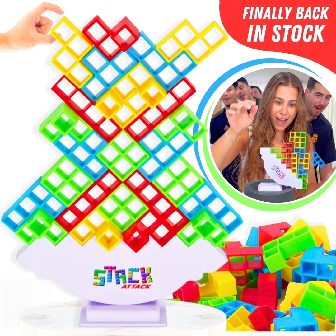 Stack Attack Game - Viral Educational Balance Stacking Block Board Game ...