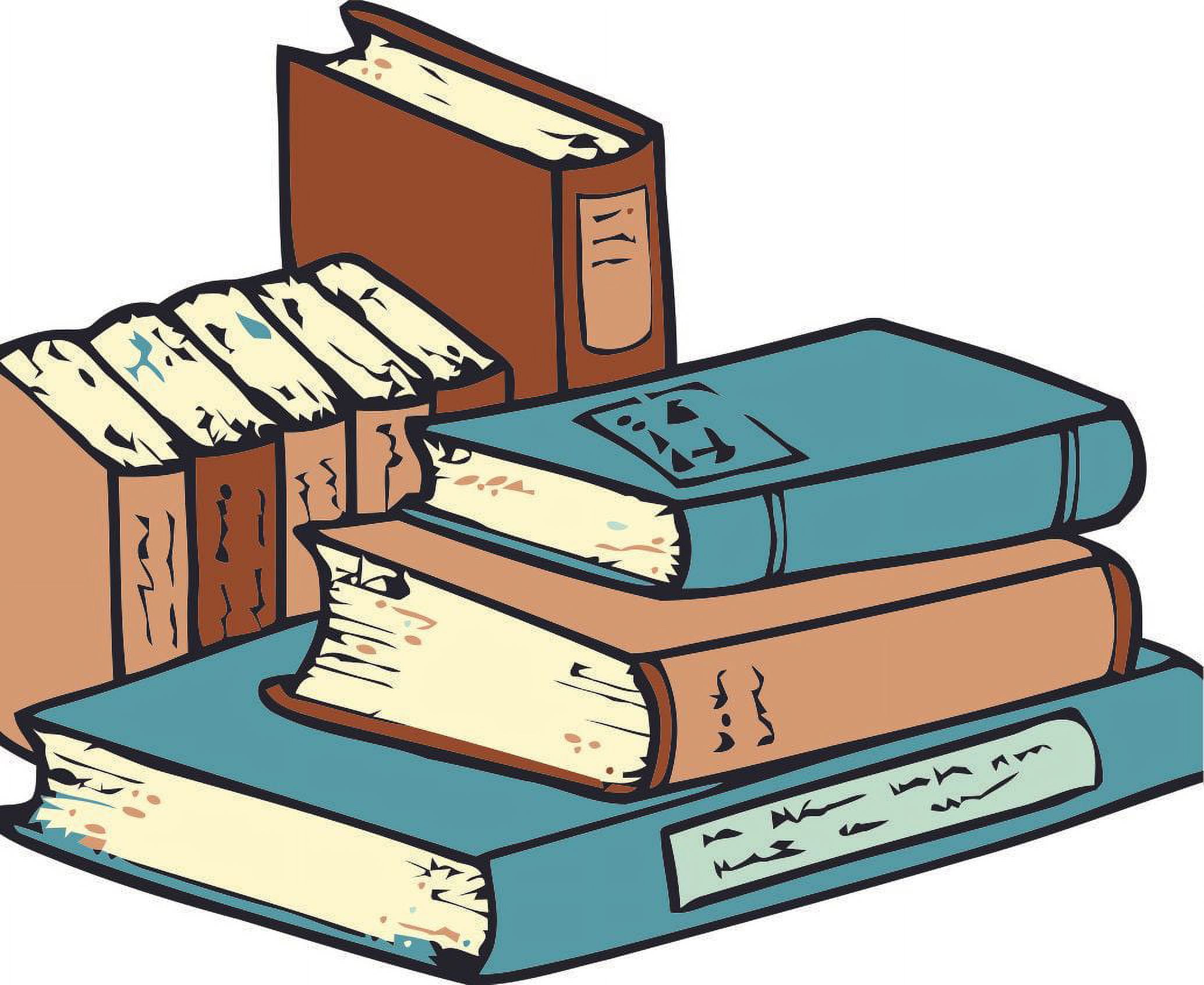 Stack of Books Library Read Learn Design School Wall Decals for ...